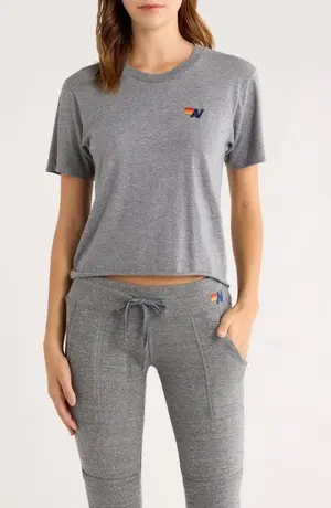 Aviator Nation Boyfriend T-shirt - Heather Grey