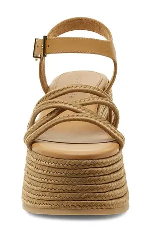 KELSI DAGGER BROOKLYN Mend Platform Wedge Sandal - Tan