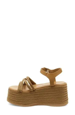 KELSI DAGGER BROOKLYN Mend Platform Wedge Sandal - Tan
