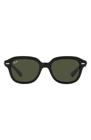 Ray-ban Ray-Ban Erik 51mm Square Sunglasses Black