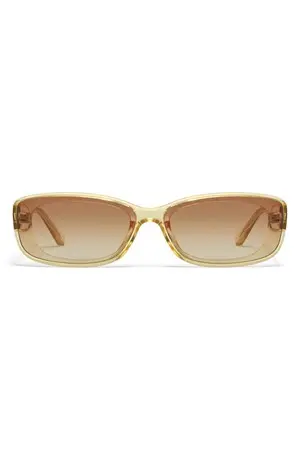 Quay Vibe Check 62mm Square Sunglasses - Daffodil/sepia
