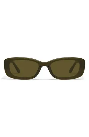 Quay Vibe Check 62mm Square Sunglasses Olive