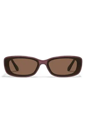 Quay Vibe Check 62mm Square Sunglasses - Plum/brown