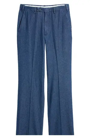 Berle Pleated Denim Trousers
