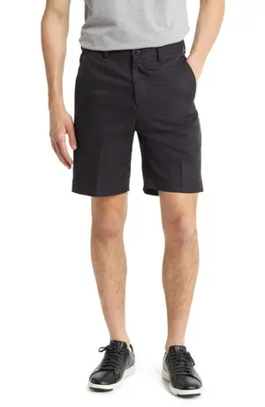 Berle Microfiber Flat-front Tailored Shorts - Black