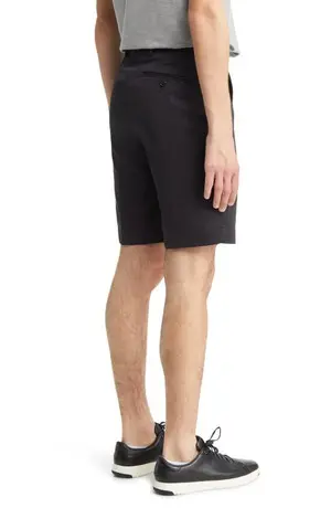 Berle Microfiber Flat-front Tailored Shorts - Black