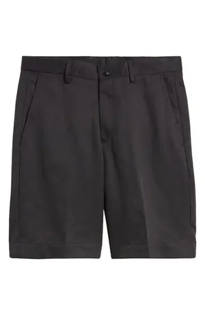 Berle Microfiber Flat-front Tailored Shorts - Black