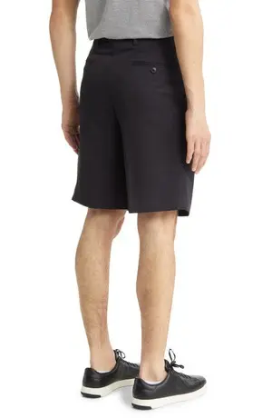 Berle Microfiber Pleated Shorts - Black