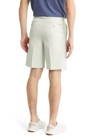 Berle Flat Front Shorts - Stone