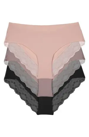 Wacoal B.bare Assorted 3-pack Cheeky Tangas - B.bare Basic 2