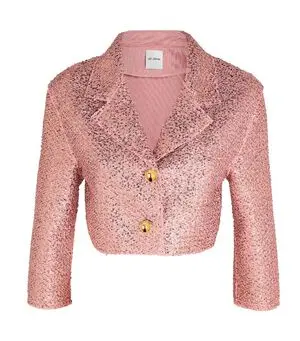 St. John Cropped Sequin Jacket
