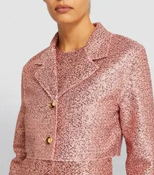 St. John Cropped Sequin Jacket