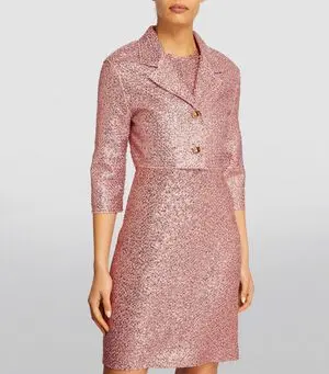 St. John Cropped Sequin Jacket