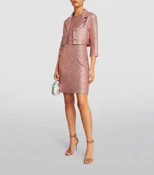St. John Cropped Sequin Jacket