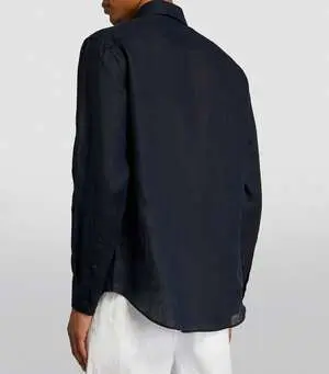 Giorgio Armani Cotton-blend Shirt - Blue