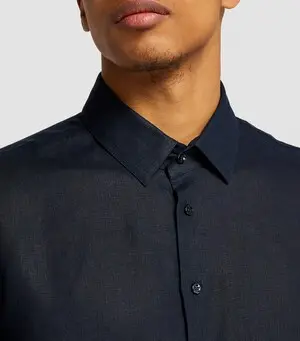 Giorgio Armani Cotton-blend Shirt - Blue