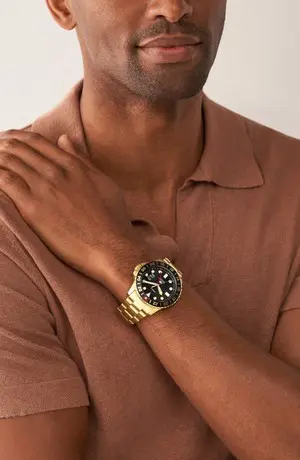 Fossil Gmt Bracelet Watch - Gold