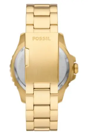 Fossil Blue Gmt Bracelet Watch - Gold