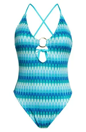 Trina Turk One-piece Swimsuit With Cutout And Tie Back
