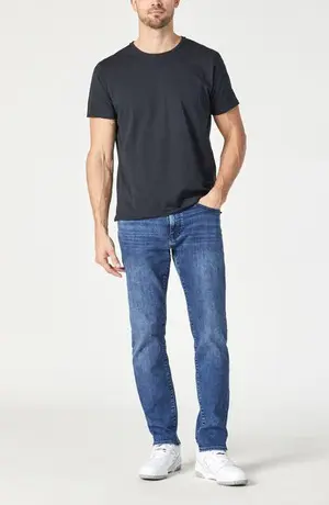 MAVI Raw Edge Cotton T-shirt - Black