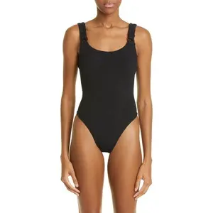Hunza G Domino One-piece Swimsuit - Black
