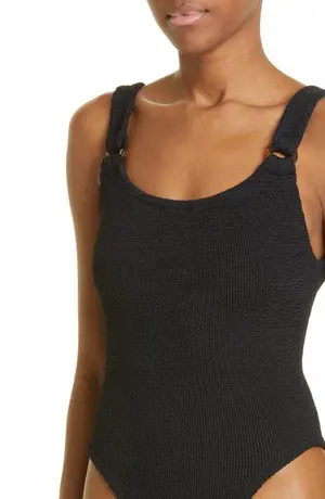 Hunza G Domino One-piece Swimsuit - Black