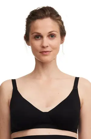 Chantelle Pure Wireless Unlined Maternity/nursing Bra - Black-11