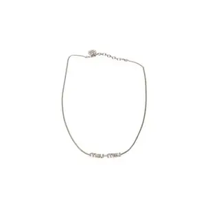 Miu Miu Metal Necklace With Crystals