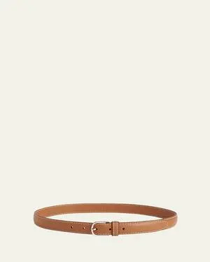 TOTEME Slim Leather Belt - Tan