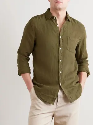 Portuguese Flannel Linen Shirt - Green