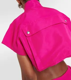 LAQUAN SMITH Cropped Satin Jacket