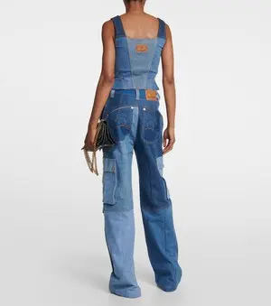 MARINE SERRE Monogram Wide-leg Jeans