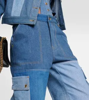 MARINE SERRE Monogram Wide-leg Jeans