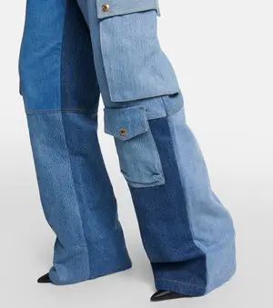 MARINE SERRE Monogram Wide-leg Jeans