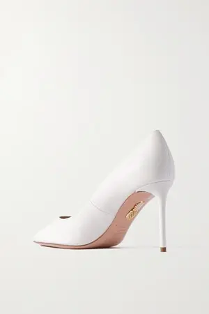 AQUAZZURA Purist 85 Leather Pumps