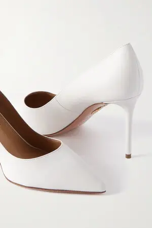 AQUAZZURA Purist 85 Leather Pumps