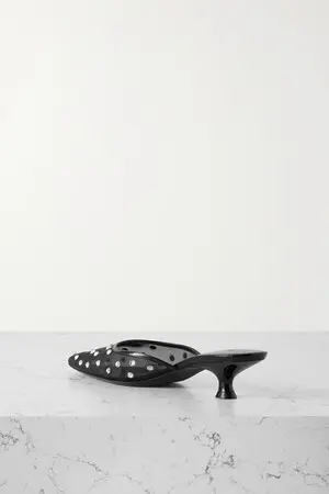 Khaite Minna Crystal-embellished Tulle Mules