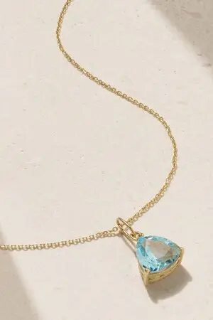 Mateo 14-karat Topaz Pendant Necklace - Gold