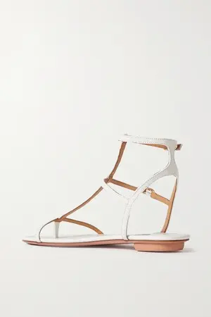 AQUAZZURA Ponza Croc-effect Leather Sandals