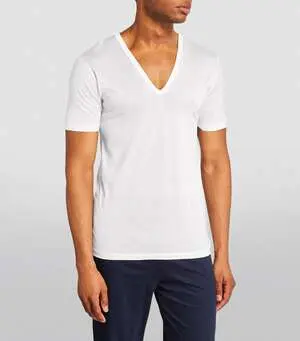Zimmerli Cotton V-neck T-shirt