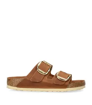 BIRKENSTOCK Leather Arizona Big Buckle Sandals - Brown