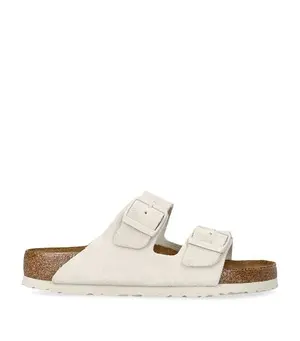 BIRKENSTOCK Suede Arizona Sfb Sandals - White