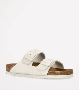 BIRKENSTOCK Suede Arizona Sfb Sandals - White