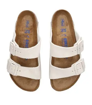 BIRKENSTOCK Suede Arizona Sfb Sandals - White