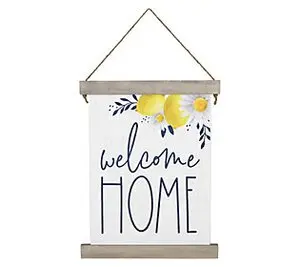 SINCERE SURROUNDINGS 27.5' Welcome Home Lemon H Nging Canvas - One-color