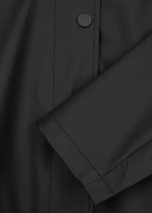 Rains Belted Hooded Waterproof Jacket - Black