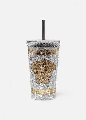 Versace Crystal Medusa Travel Cup - White