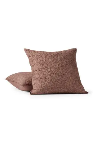 COYUCHI Hand Stitched Organic Cotton Euro Sham Redwood