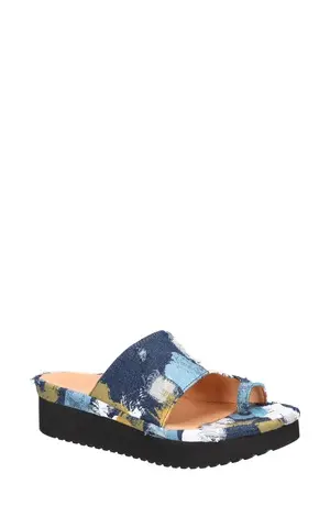 L'AMOUR DES PIEDS Ahlina Toe Loop Wedge Sandal