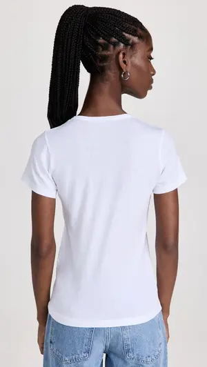 Jenni Kayne Cotton Slim Tee - White